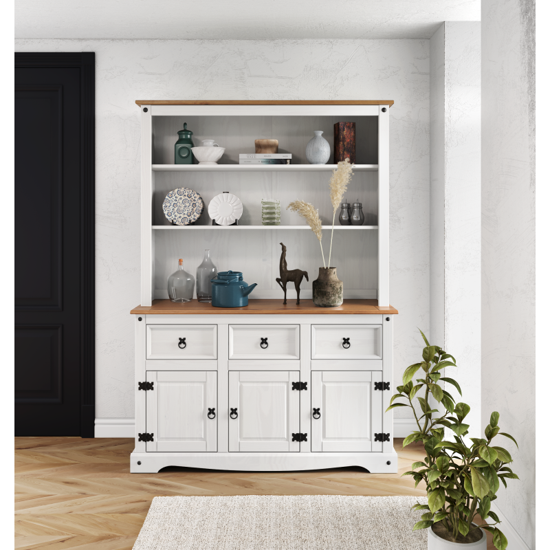 Corona White 3 Door Dresser